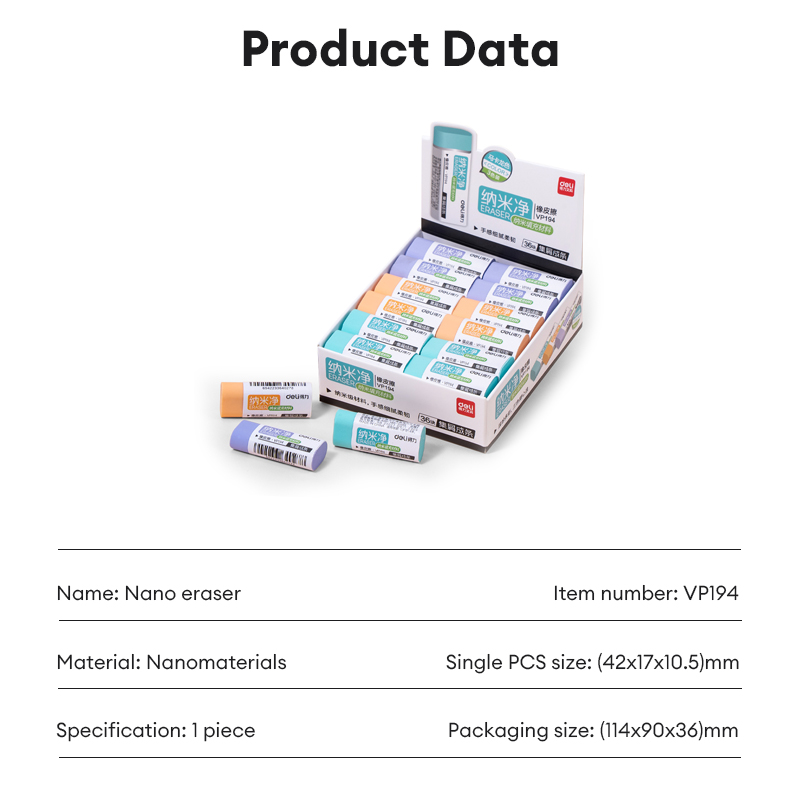 Deli Nano Net Small Eraser Mixed VP194 | Shopee Philippines