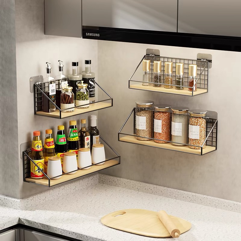 Yooli Wall-mounted Condiment Organizer Kitchen Spice Storage Utensil ...