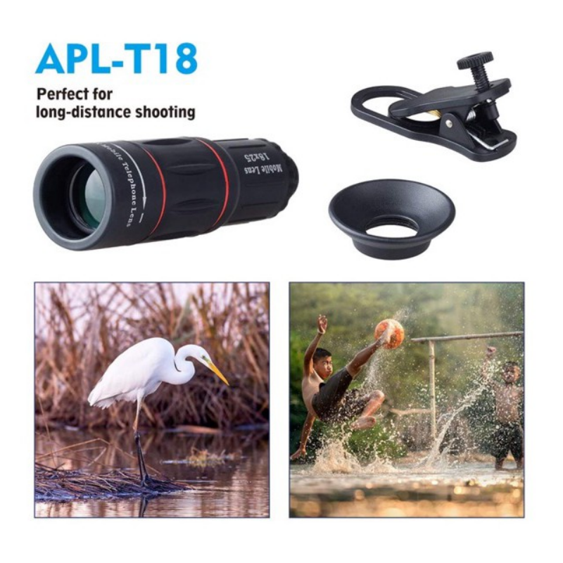 APEXEL Universal 18x25 Monocular Zoom HD Optical Cell Phone Lens ...