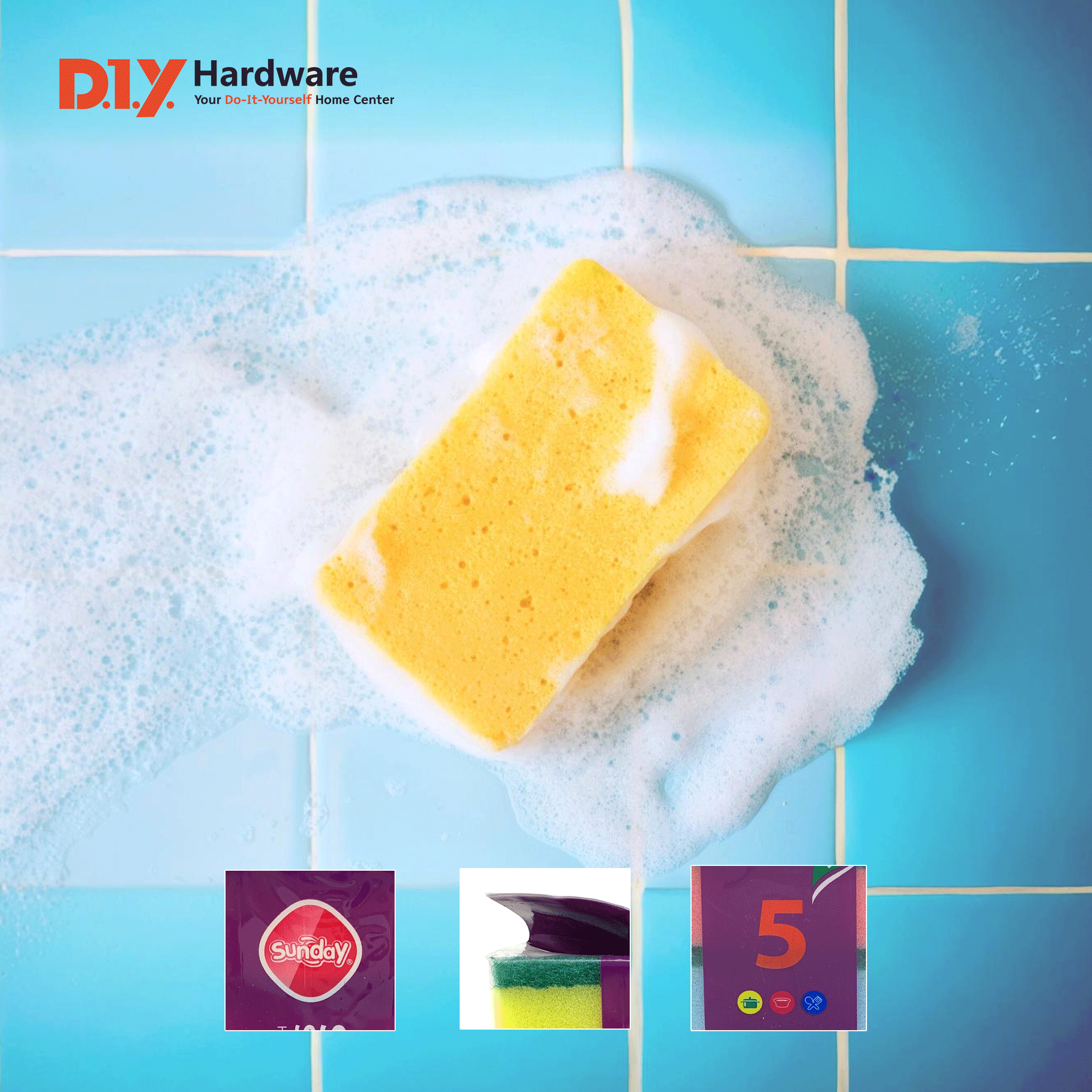 SUNDAY Sponge Scouring Pad (5pcs) | Shopee Philippines