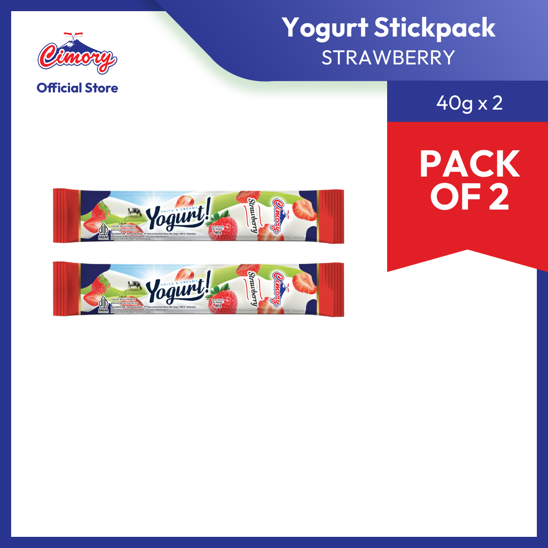 Cimory Yogurt Stick Thick & Creamy - Strawberry and Blueberry - Pack of ...