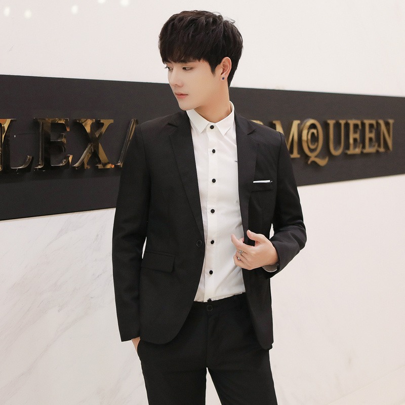 ADO (Local Delive)Suit Men's Three-Piece Suit Men's Full Set of Coat ...