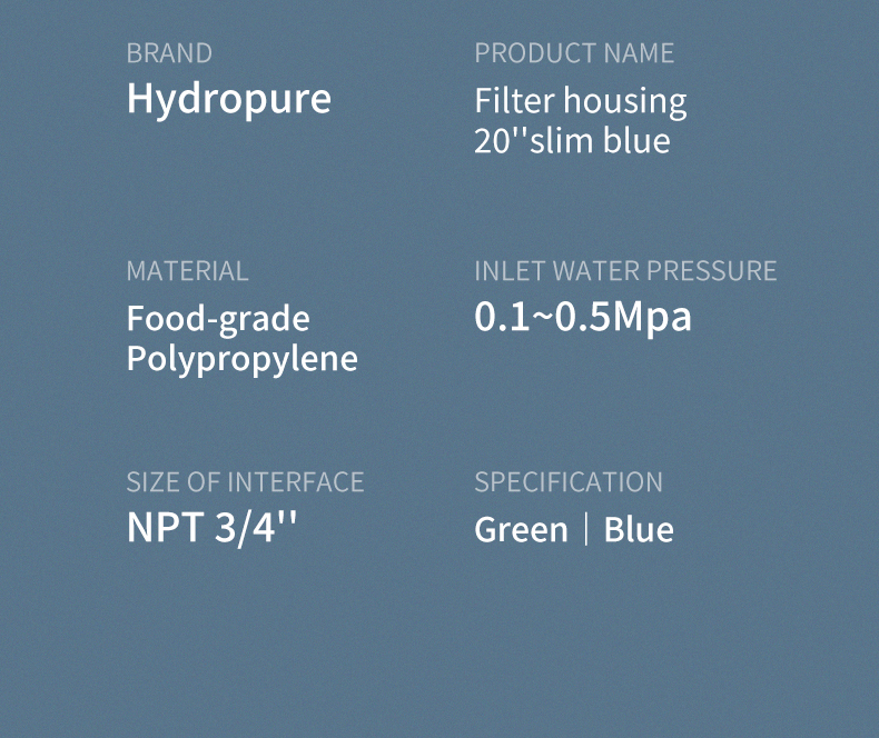 Hydropure Housing 20Slim Blue Green pitcher 20SL 20x2.75 inch free ...