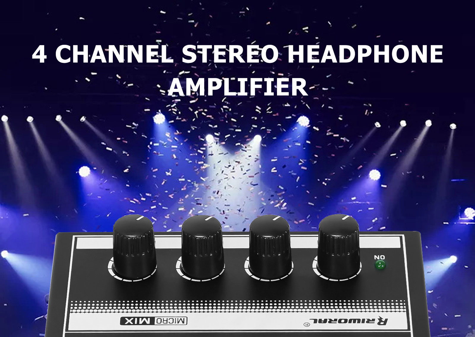 Headphone Splitter Amplifier 4 Channel Headphone Amplifier with 1/4 ...