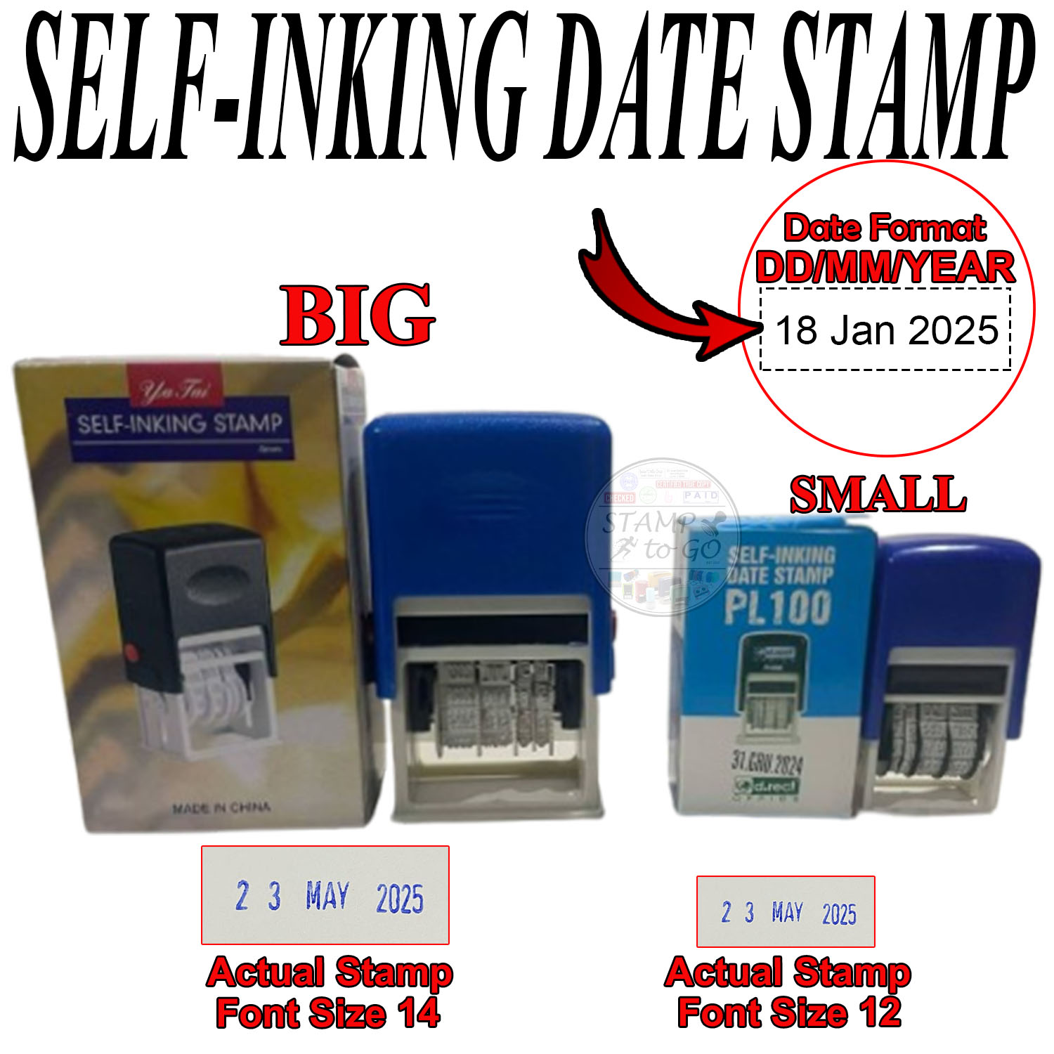 Self Ink Date Stamp for Office and personals use | Shopee Philippines