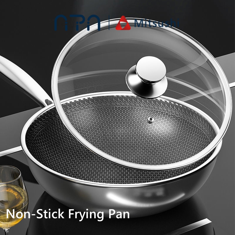 Nipiin Kitchen Non Stick Cookware Stainless Steel Stove Induction Pan