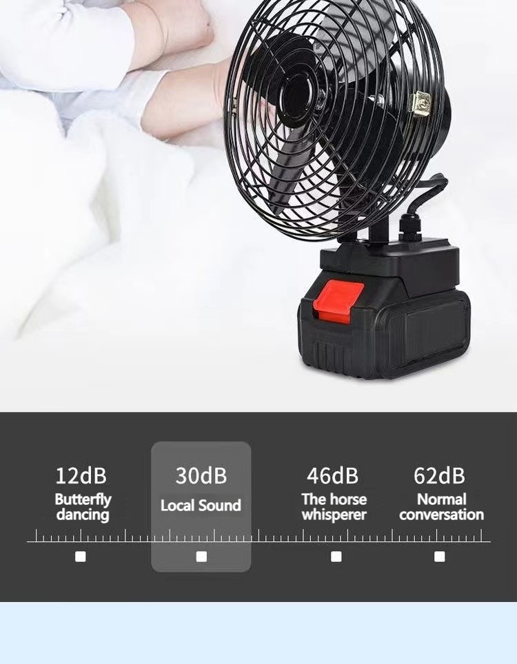 Cordless Electric Fan Portable Fan 8 inch Rechargeable Fan Outdoor ...