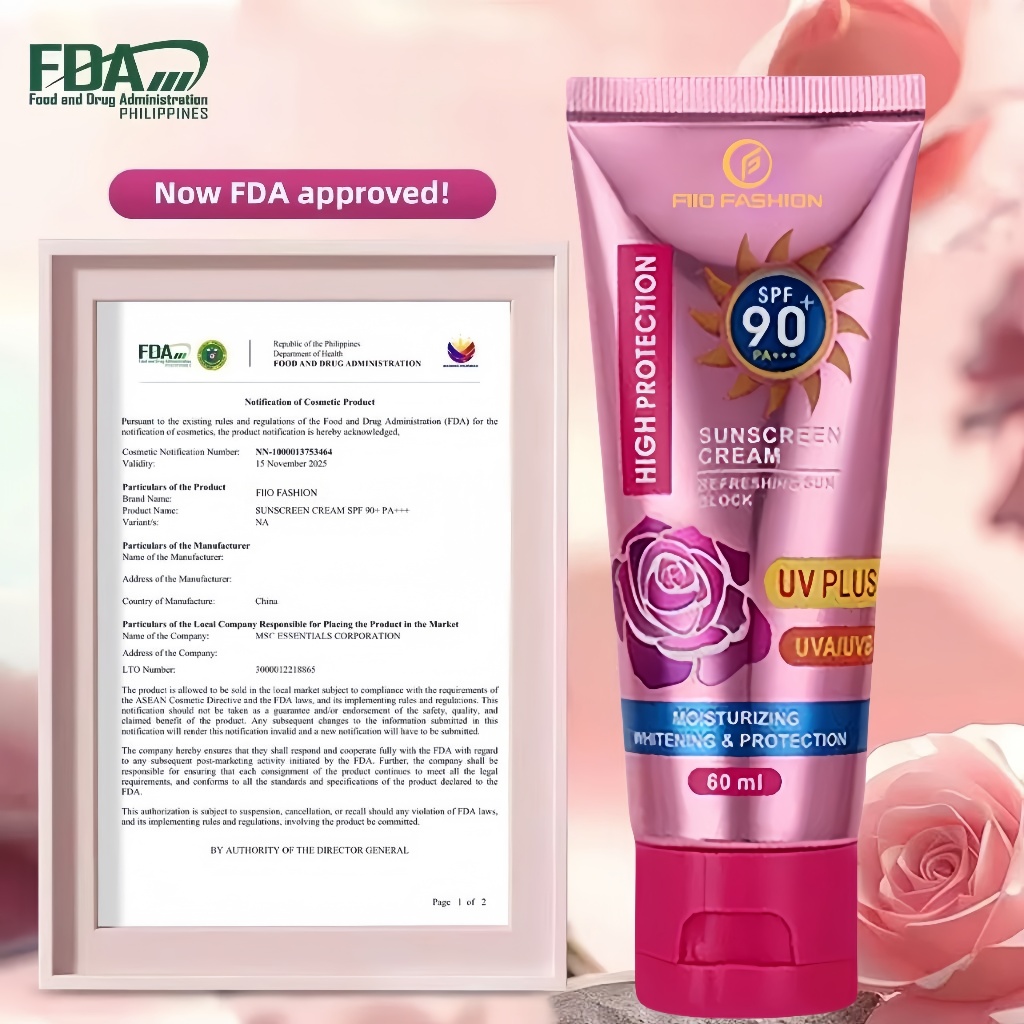 Sunscreen Cream SPF 90 Whitening High Protection UV PLUS Skincare Facial Body Tinted Sunblock PA ...