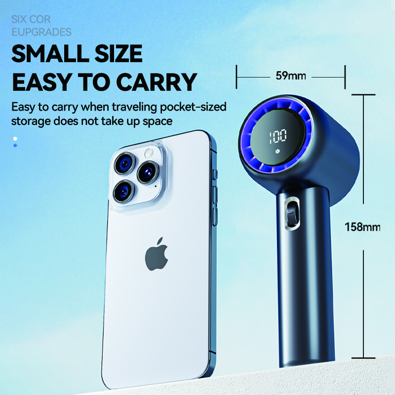 Samsung 6000mAh Mini Turbo Handheld Fan Rechargeable Portable Bladeless ...