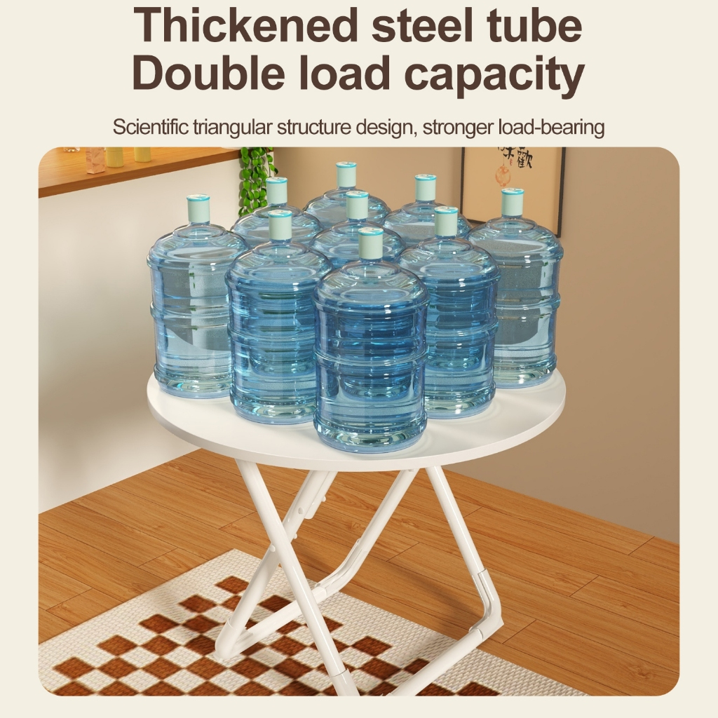 MC&HOME Folding Table White Simple Small Table 60cm Household Meal ...