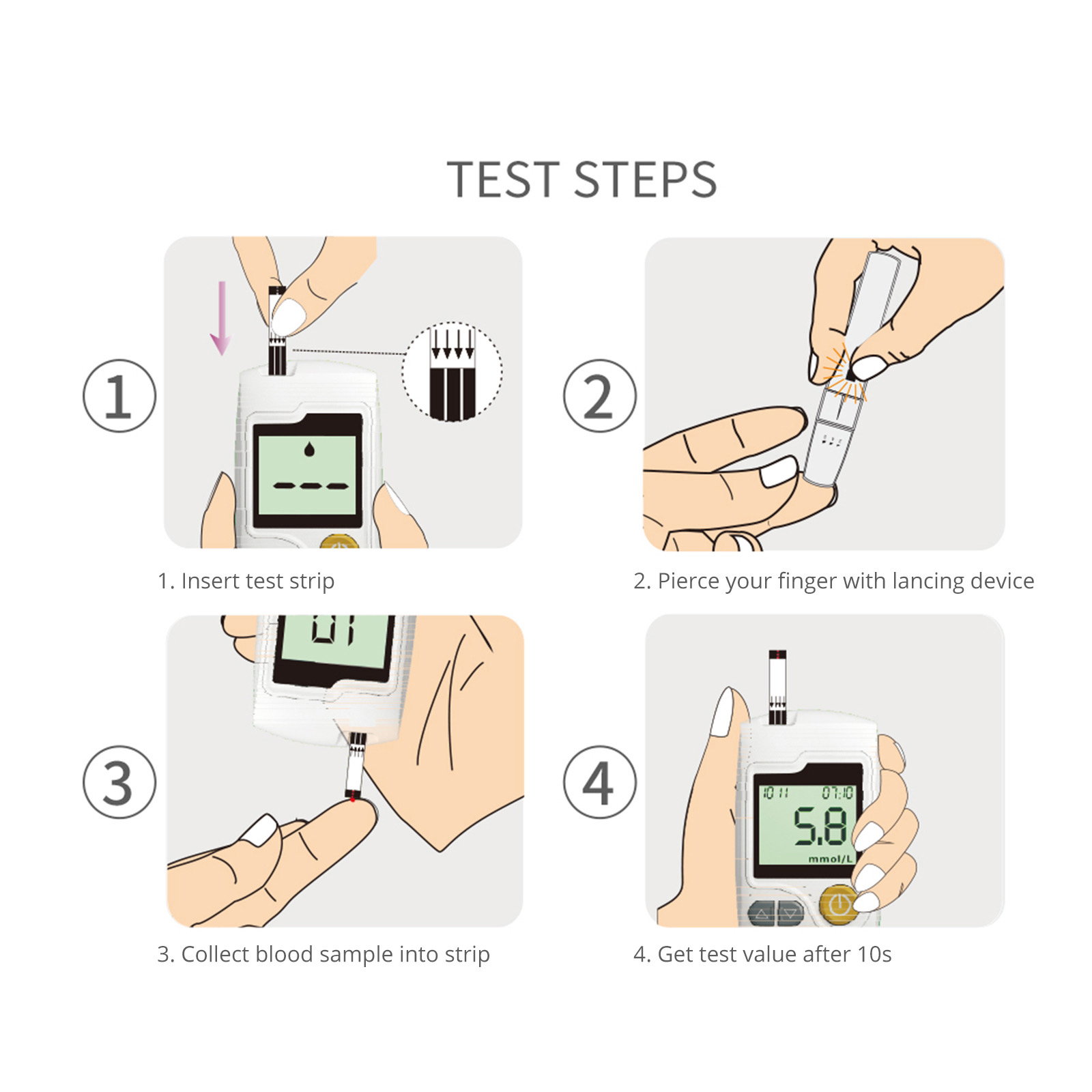 (COD) Glucometer Set FREE 50pcs lancets FREE 50pcs strips | Shopee ...