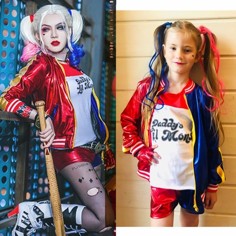 Girls Cosplay Harley Quinn Costume Suicide Squad Kids Girls Joker ...