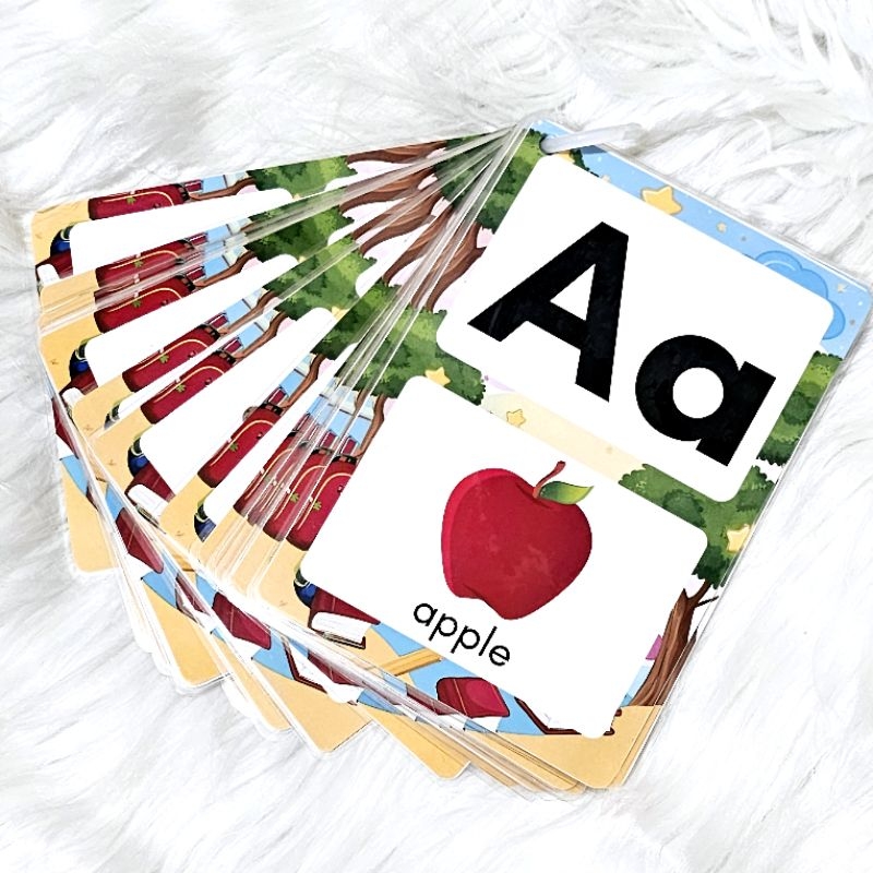 Large Laminated Alphabet ABC Flashcards for Kids | 4"×5.6" Size ...