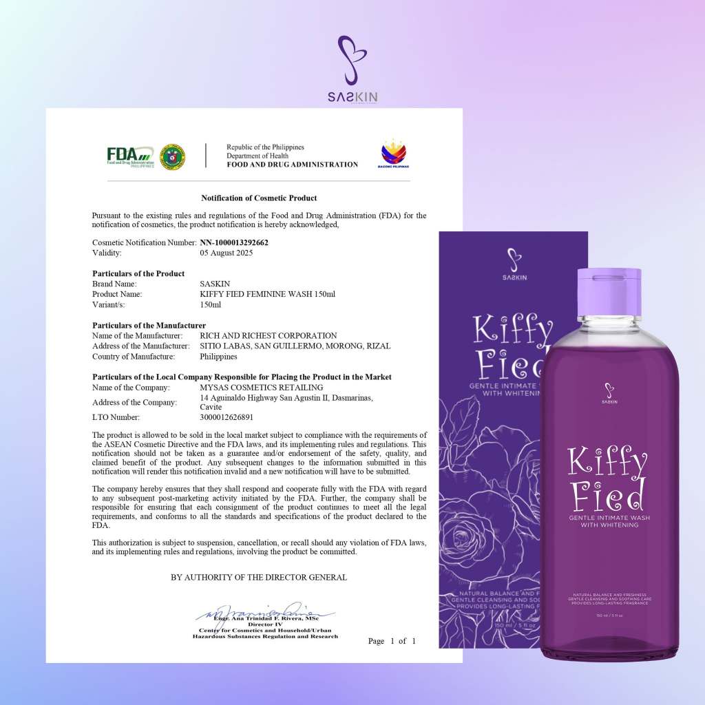 KIFFY FIED feminine wash by Saskin SACHZNA | Shopee Philippines