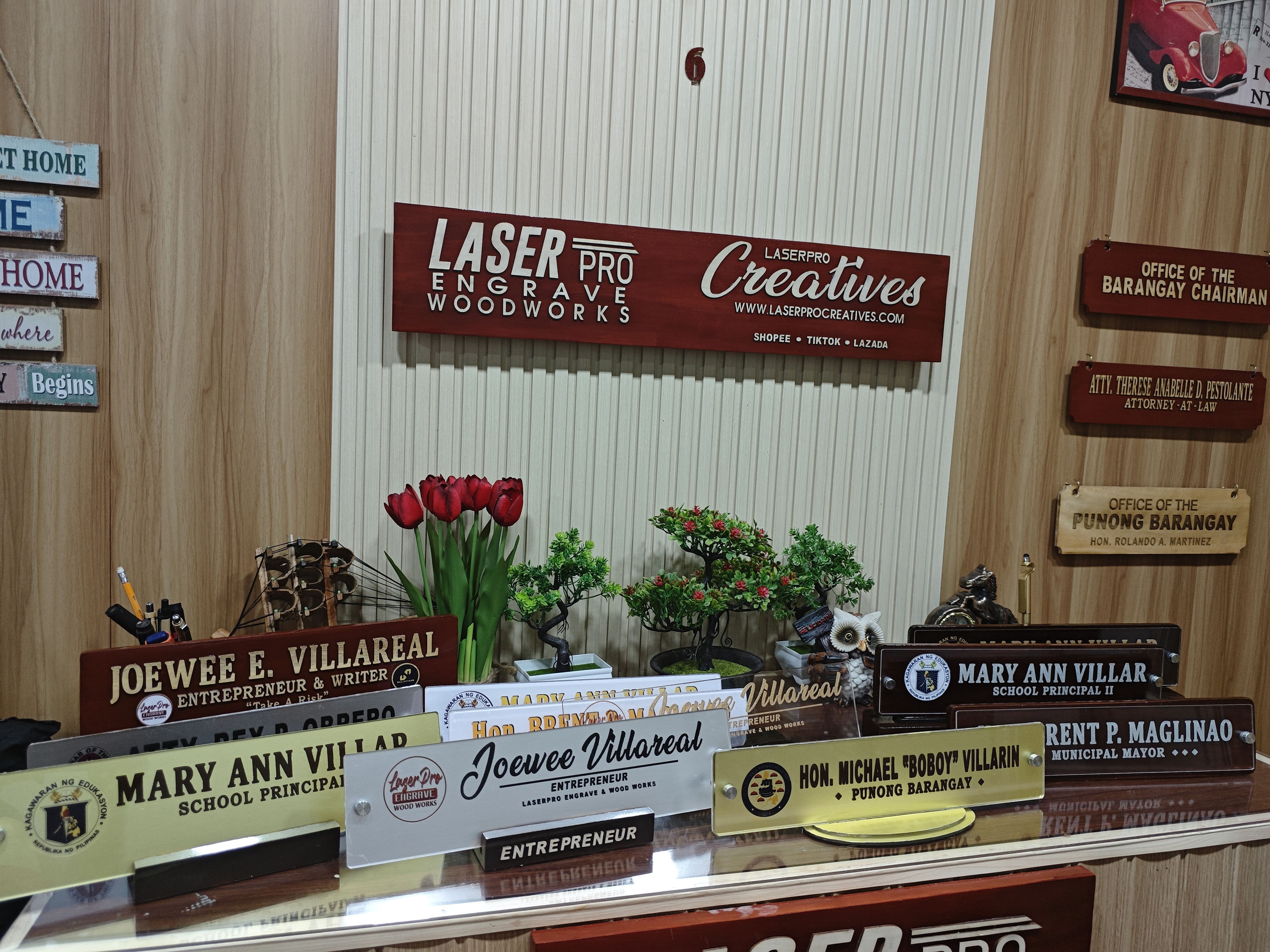 LaserPro Table/Desk Name Plates | Shopee Philippines