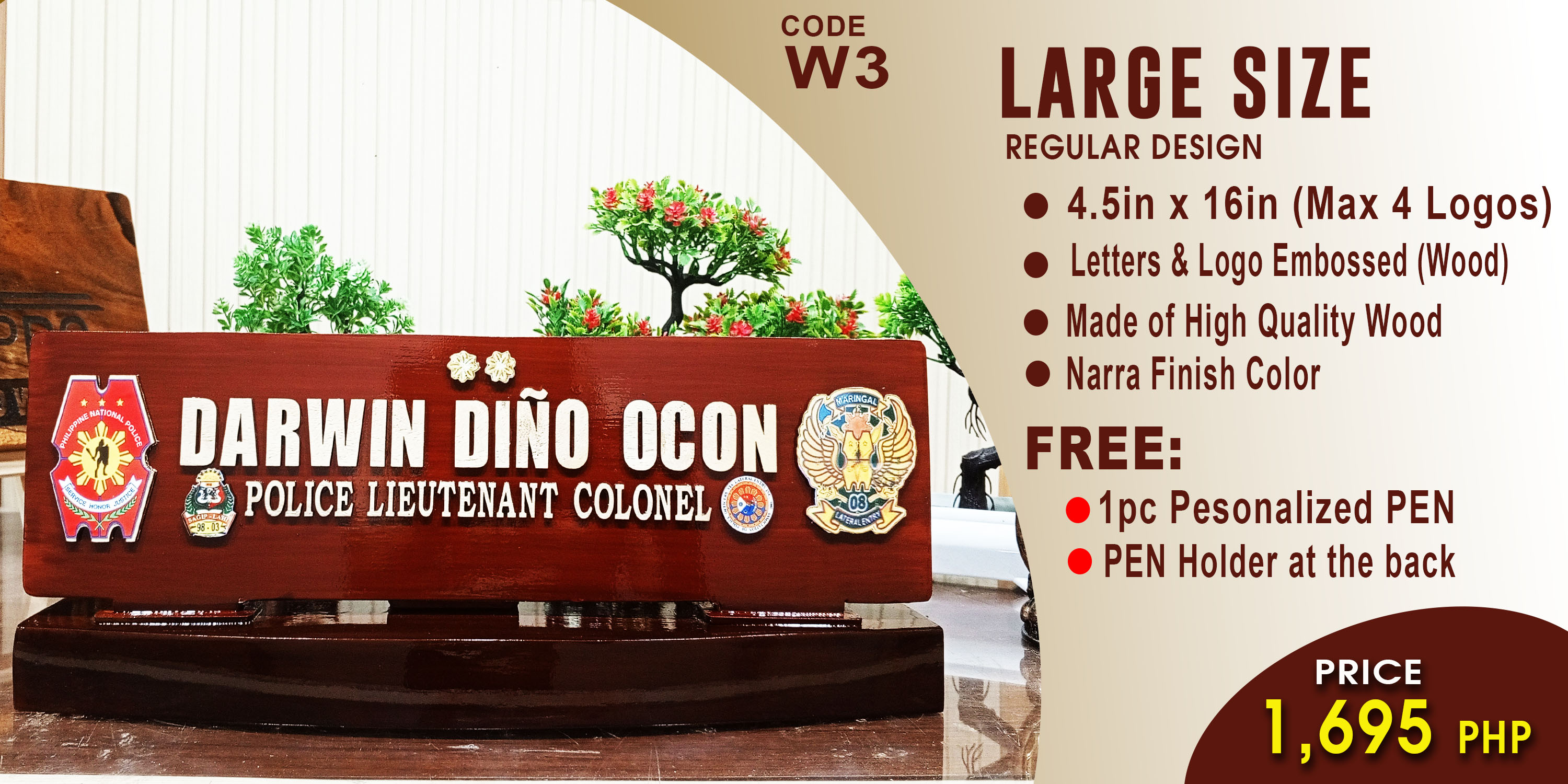 LaserPro Table/Desk Name Plates | Shopee Philippines