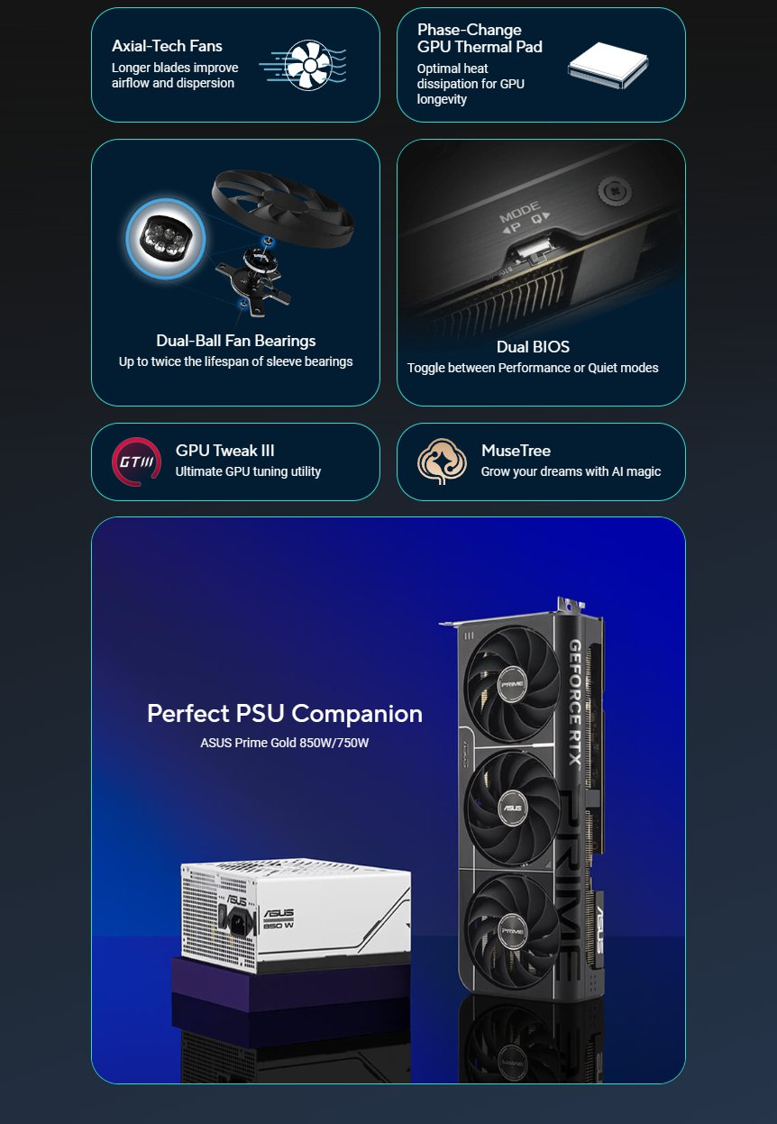 Asus Prime GeForce RTX 5070 12GB GDDR7 PCI Express 5.0 Graphics Card ...