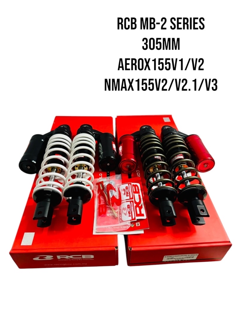 RCB MB-2 SERIES SHOCK 305mm AEROX155V1/V2/NMAX155V2/V2.1/V3 TECHMAX ...