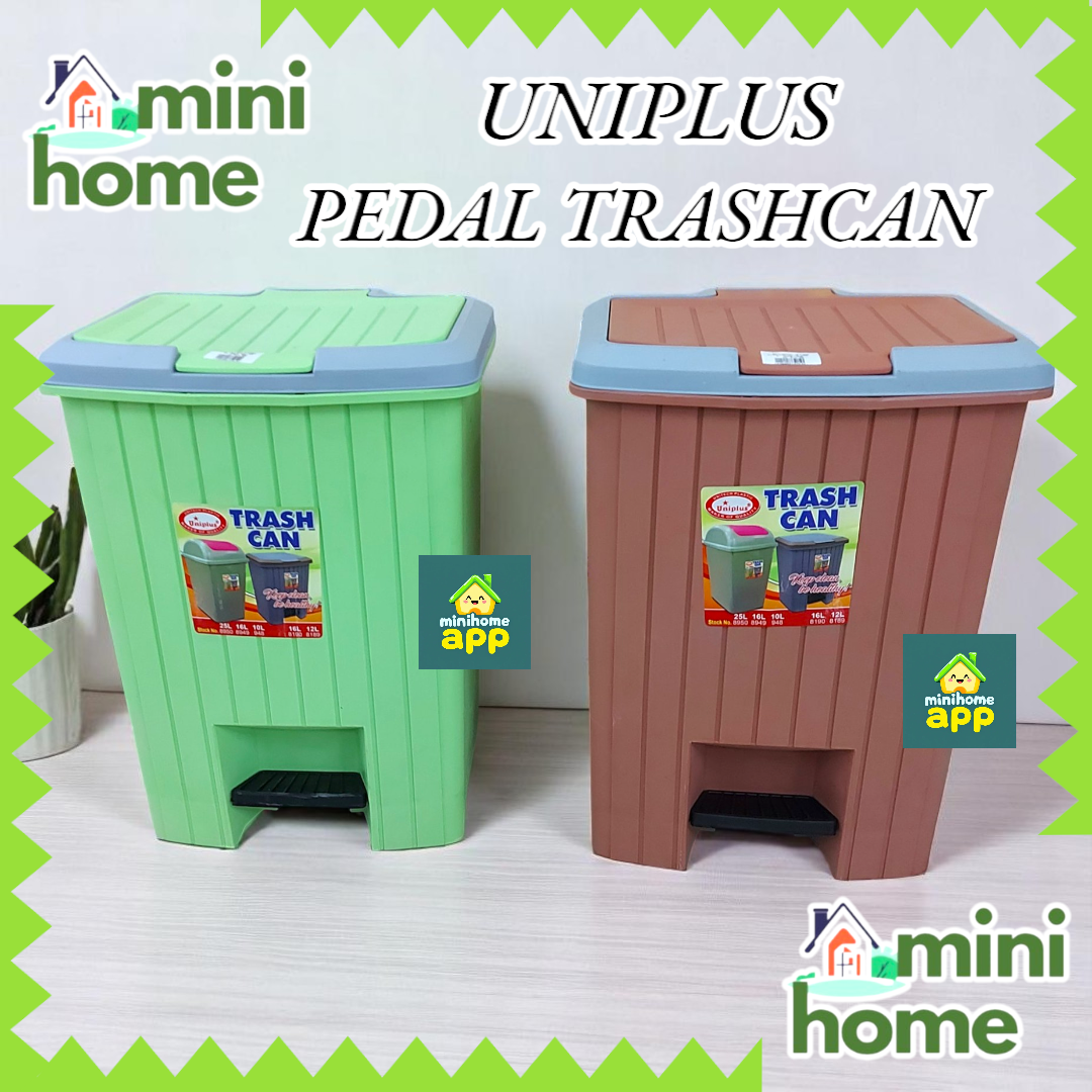 UNIPLUS Garbage Bin Pedal Type Trashcan (RANDOM COLOR) | Shopee Philippines