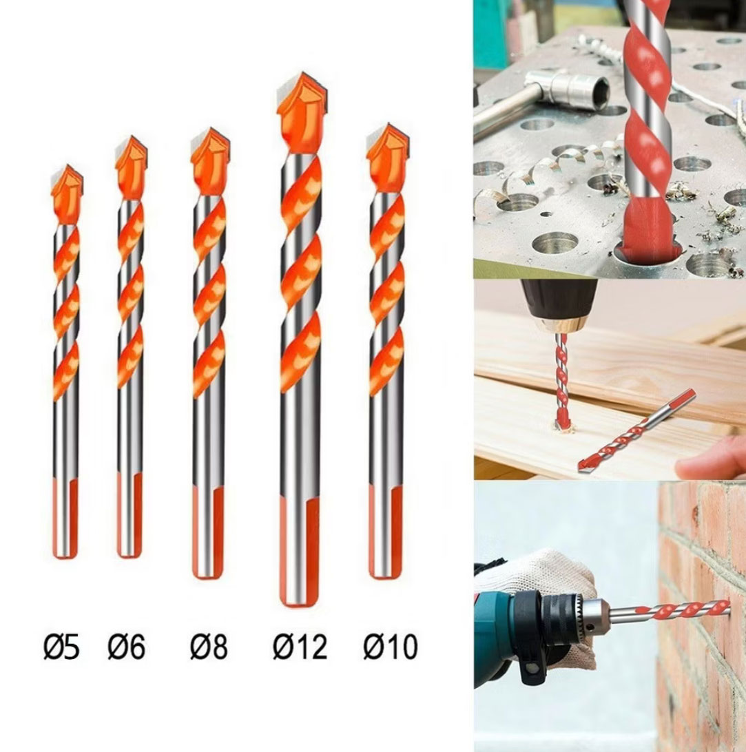 7PCS/5PCS Ultimate Drill Bits Multi-Material Triangle Drill Bit Diamond ...