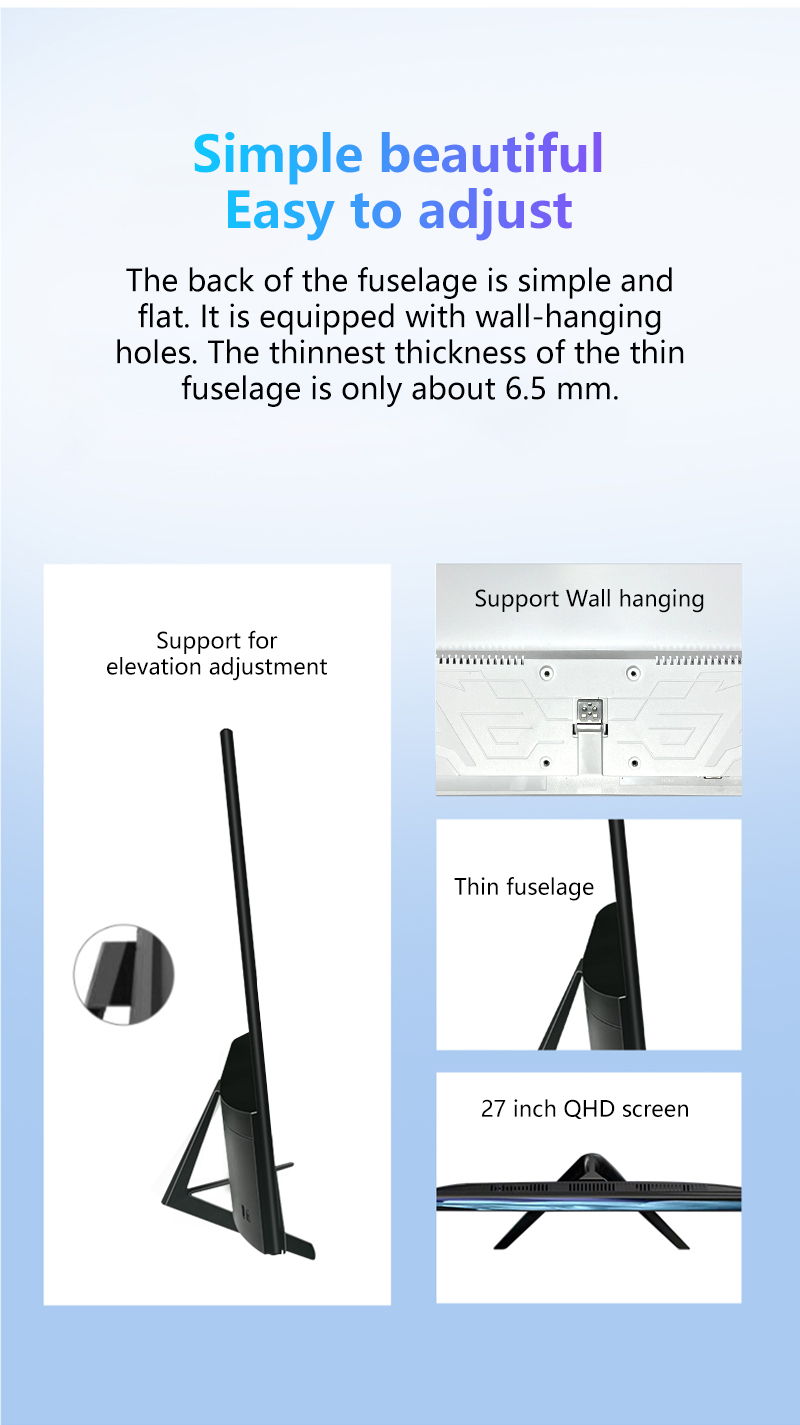 JEAANSP Computer Monitor 19 22 24 60Hz VA/22 24 27 Bezel-less Gaming ...