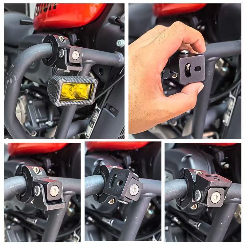 Mini Driving Light Bracket Led Light Mount Clamp Headlight HOTSPEED CNC Full Alloy Motorcycle ...
