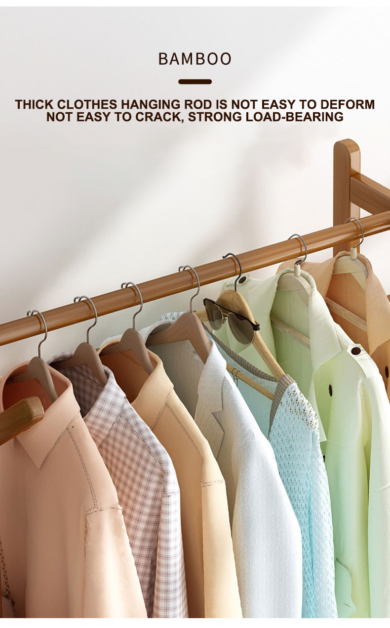 【5-year warranty】Cabinet with Drawer Organizer Wooden Coat Rack Garment ...