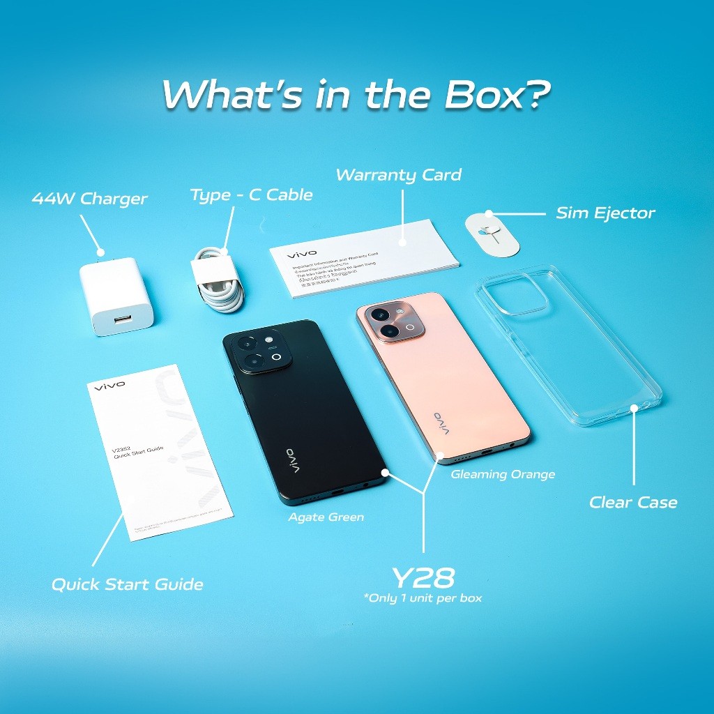 𝐯𝐢𝐯𝐨 Y28s 8GB+256GBGB Smartphone | Long Battery Life 6000mAh | Fast ...
