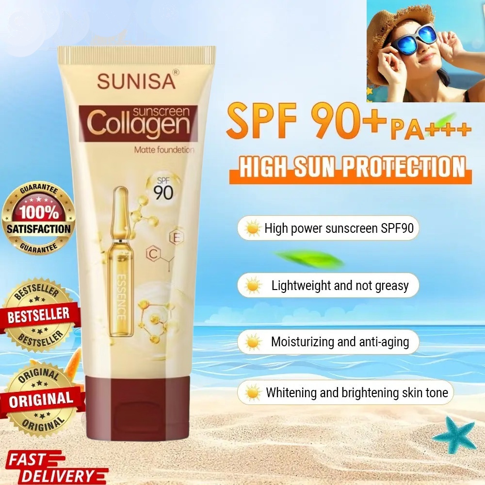 SUNISA Collagen Sunscreen SPF 90+++ Matte Foundation HIGH SUN ...
