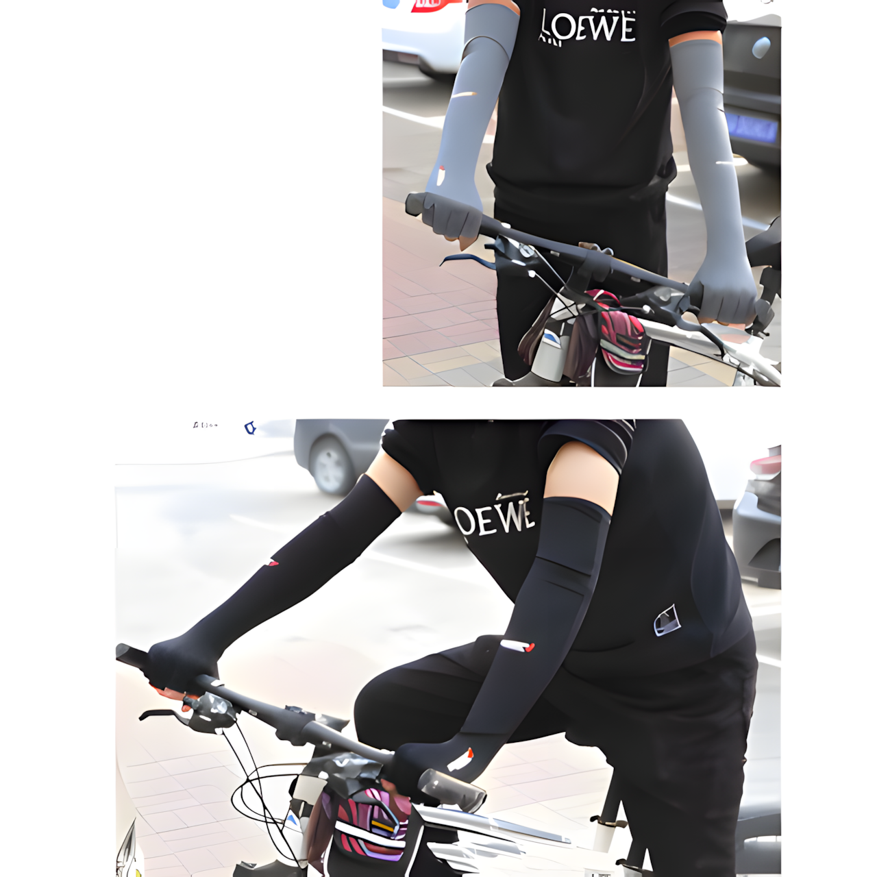 【COD】arm sleeve Ice Silk Arm Sleeves UV Protection bike gloves cover ...