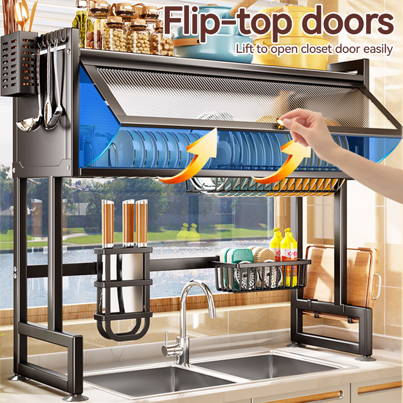 Kitchen Organizer Storage Rack Kitchen Shelf Clamshell Sink Shelving ...