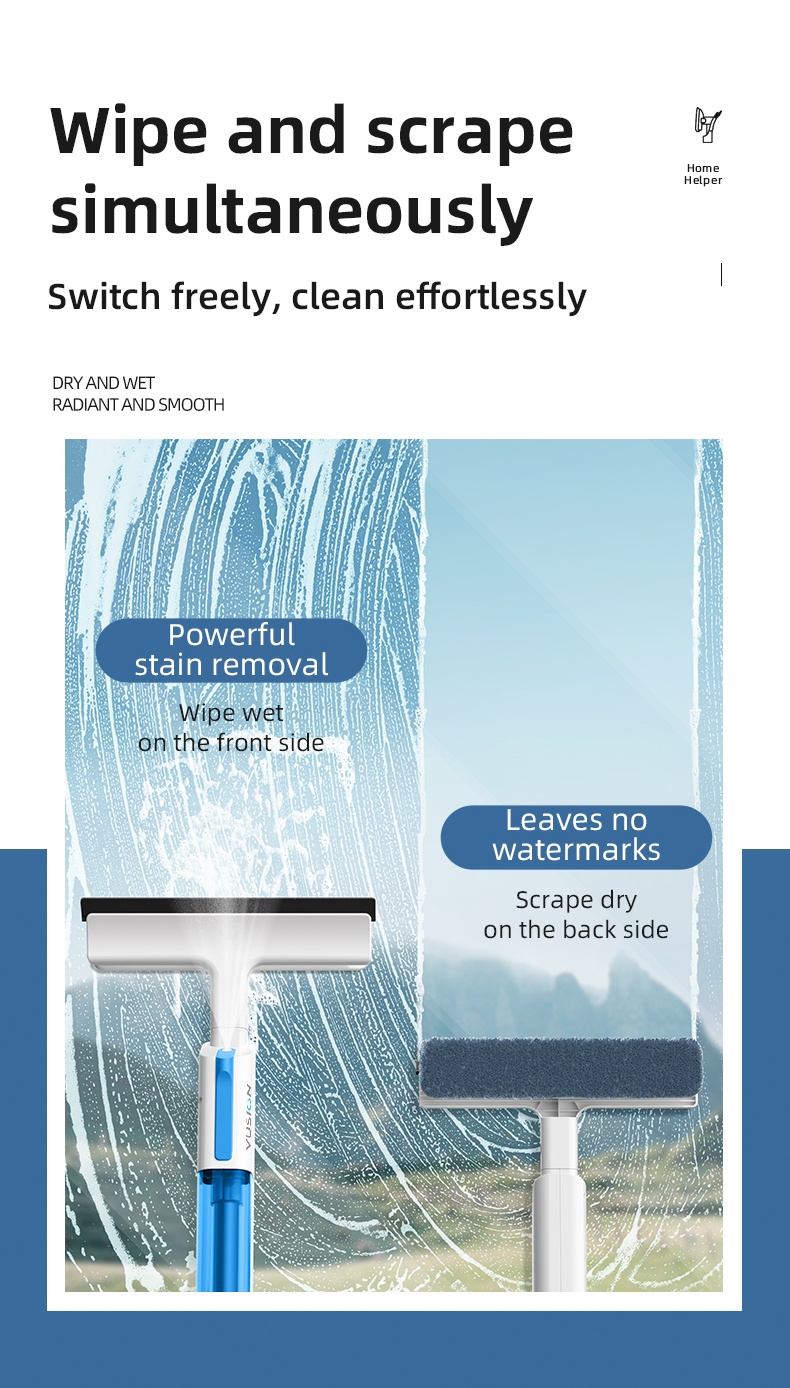 Deli Vusign 2in1 Spray Mop Window Cleaner Multi-Functional Flat Floor Mop 360 Spinner Head ...