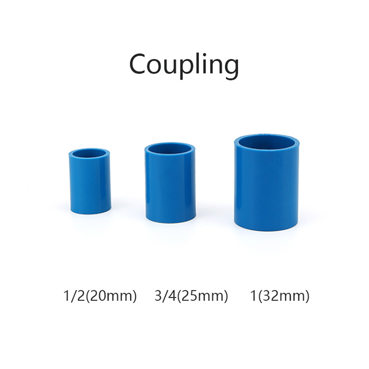(Fast&COD )PVC Blue Coupling Water Fittings 1/2 inch 3/4 inch 1 inch ...