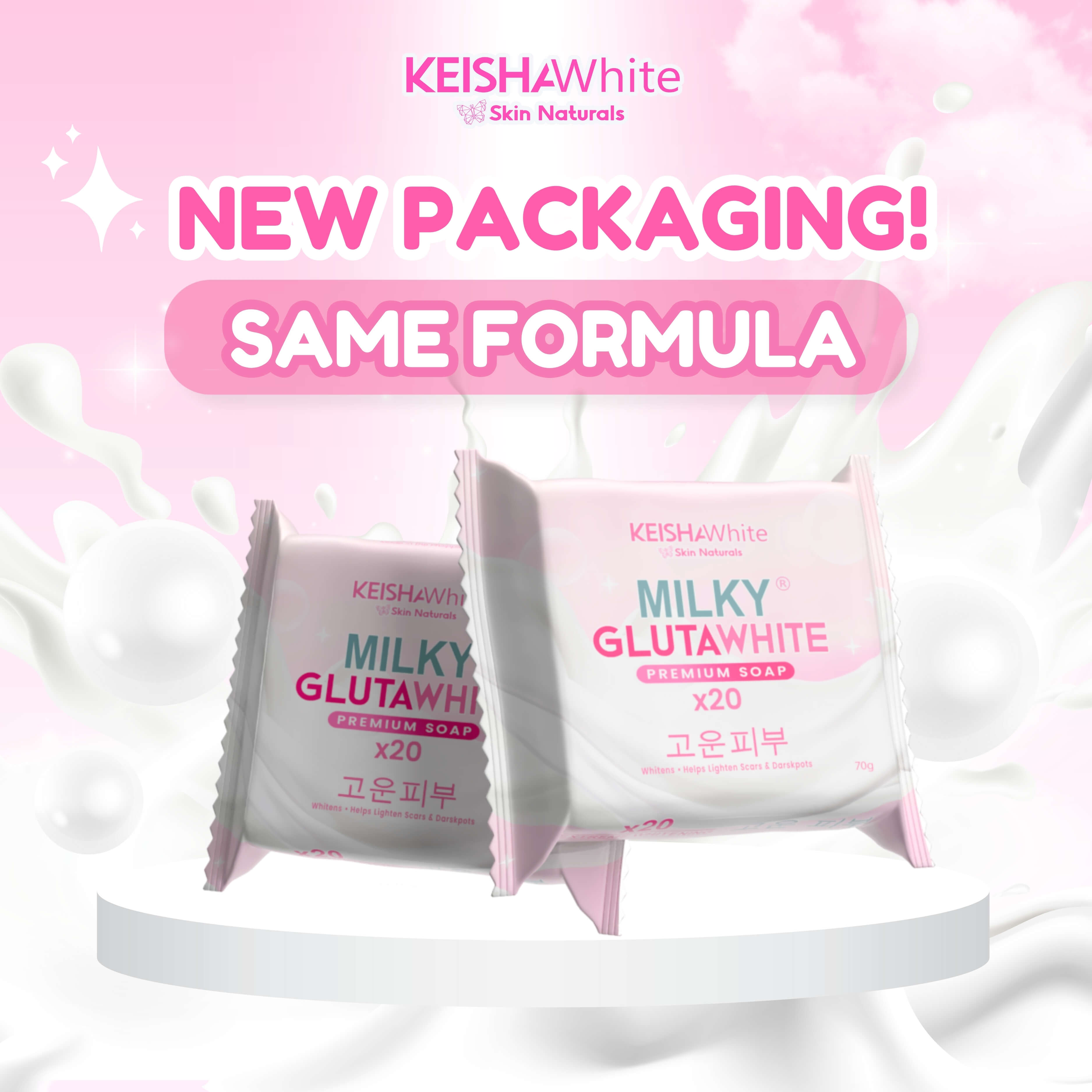 MILKY GLUTA WHITE SOAP X20 EXTREME WHITENING FOR SCAR, PEKLAT, PEKAS ...