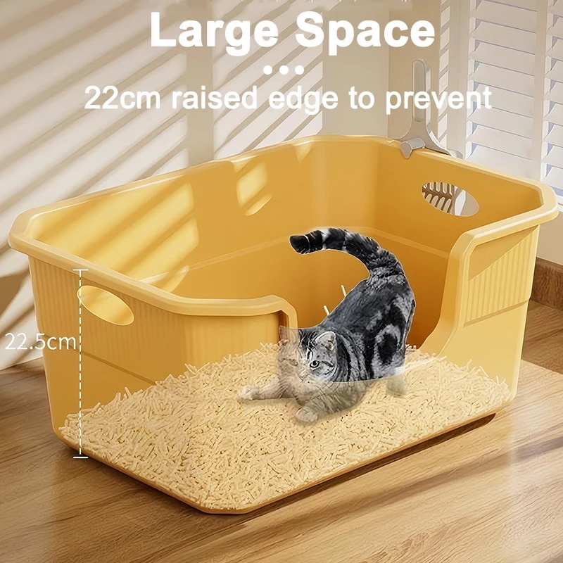 Handheld Big Cat Litter Box Large Bed With Scoop Cats Toilet Kitty ...