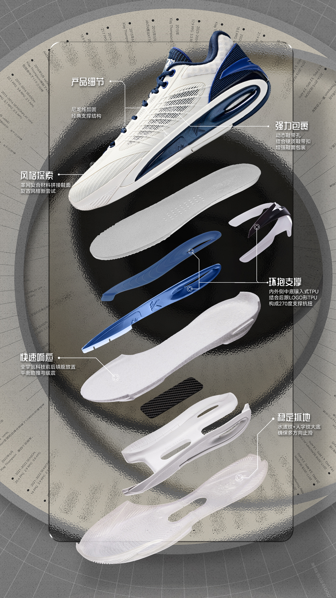 ANTA KTX Low Men Sports Basketball Shoes Performance Cushioning Rebound ...