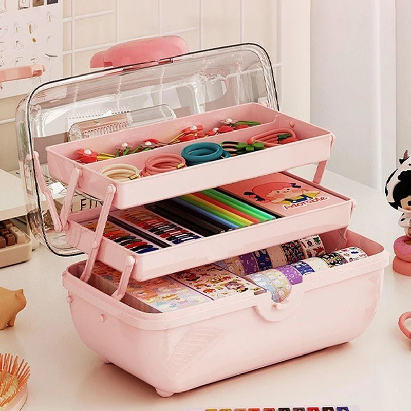 COD Storage box Practical Hair Accessories Storage Box 3 Tier Storage ...
