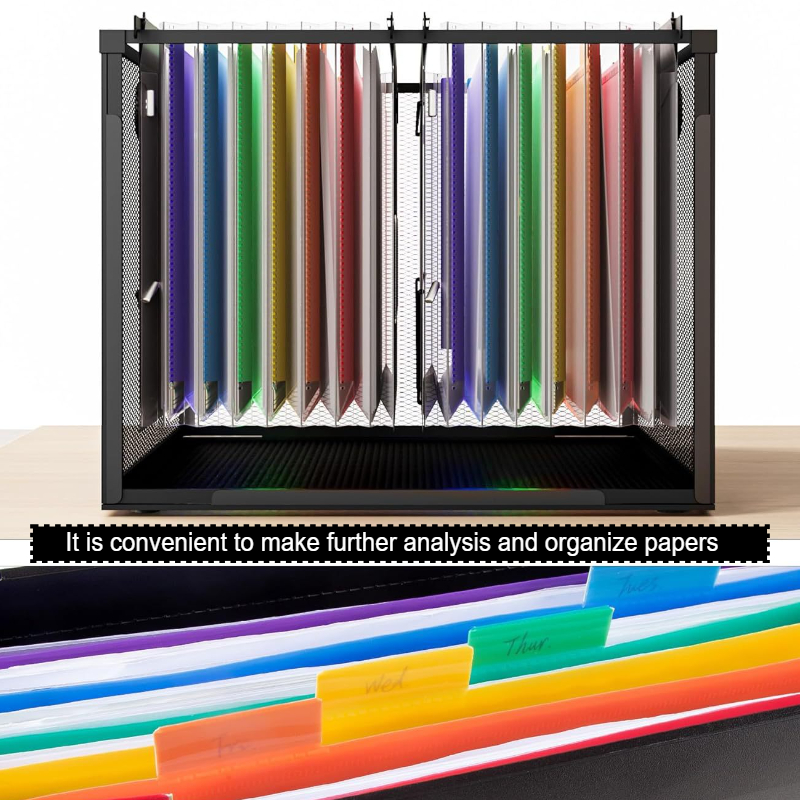 Hanging Expanding File Folder 13/25 Pockets Desk Paper Document ...