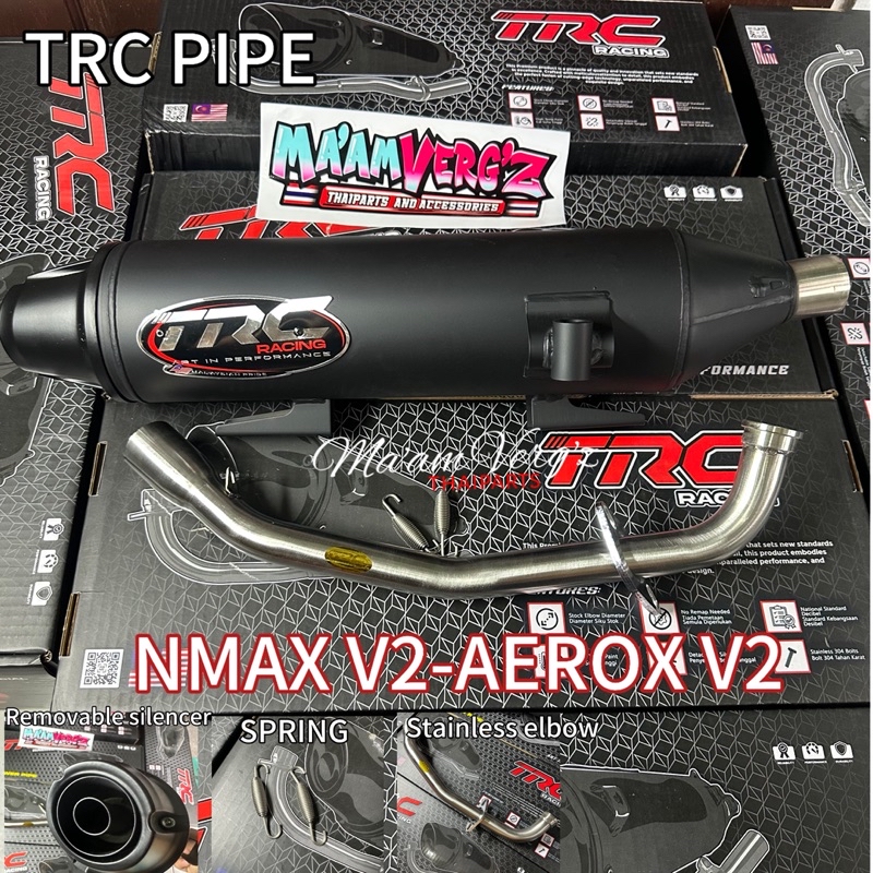 TRC PIPE NMAX V2- AEROX V2 SILENCER | Shopee Philippines