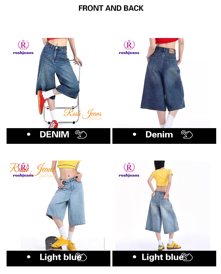 Rosh_Jeans New Loose Denim Shorts for woman Retro Design High Waist 7 ...