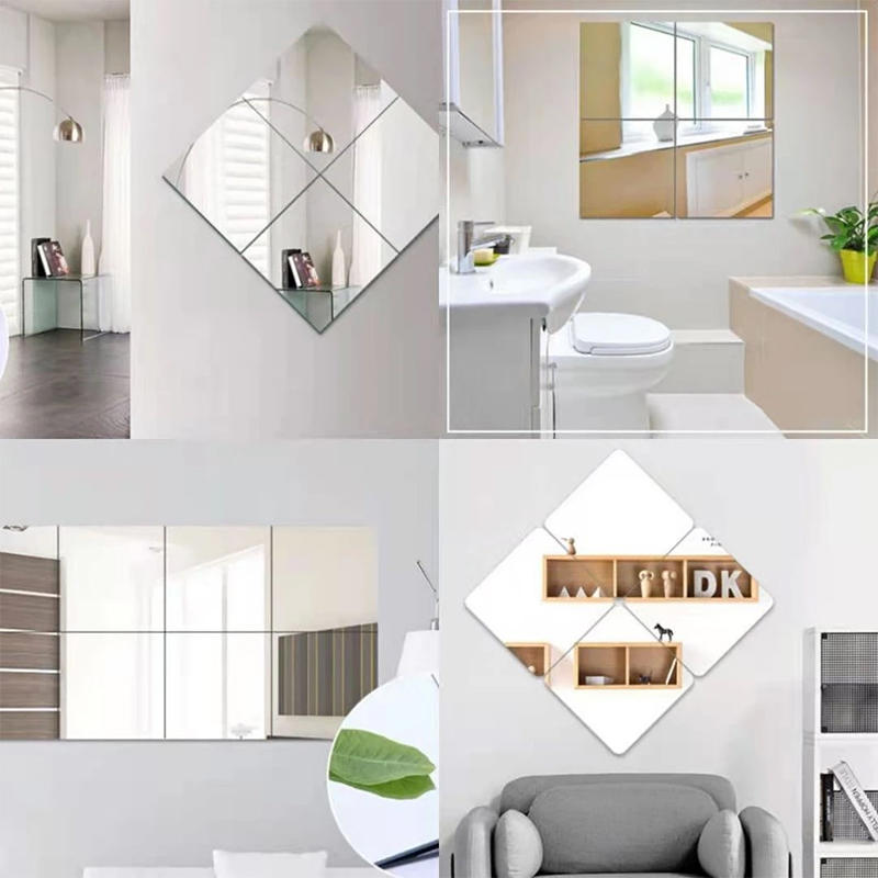 Glass Mirror Sticker Wall full-length mirror Stitching mirror wall ...