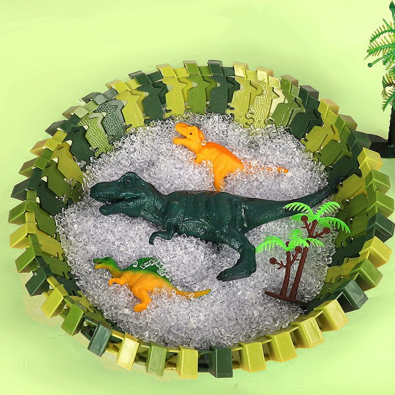 120pcs/set DIY Children Dinosaur Tracks Model Rail Car Kids Toys Gifts ...