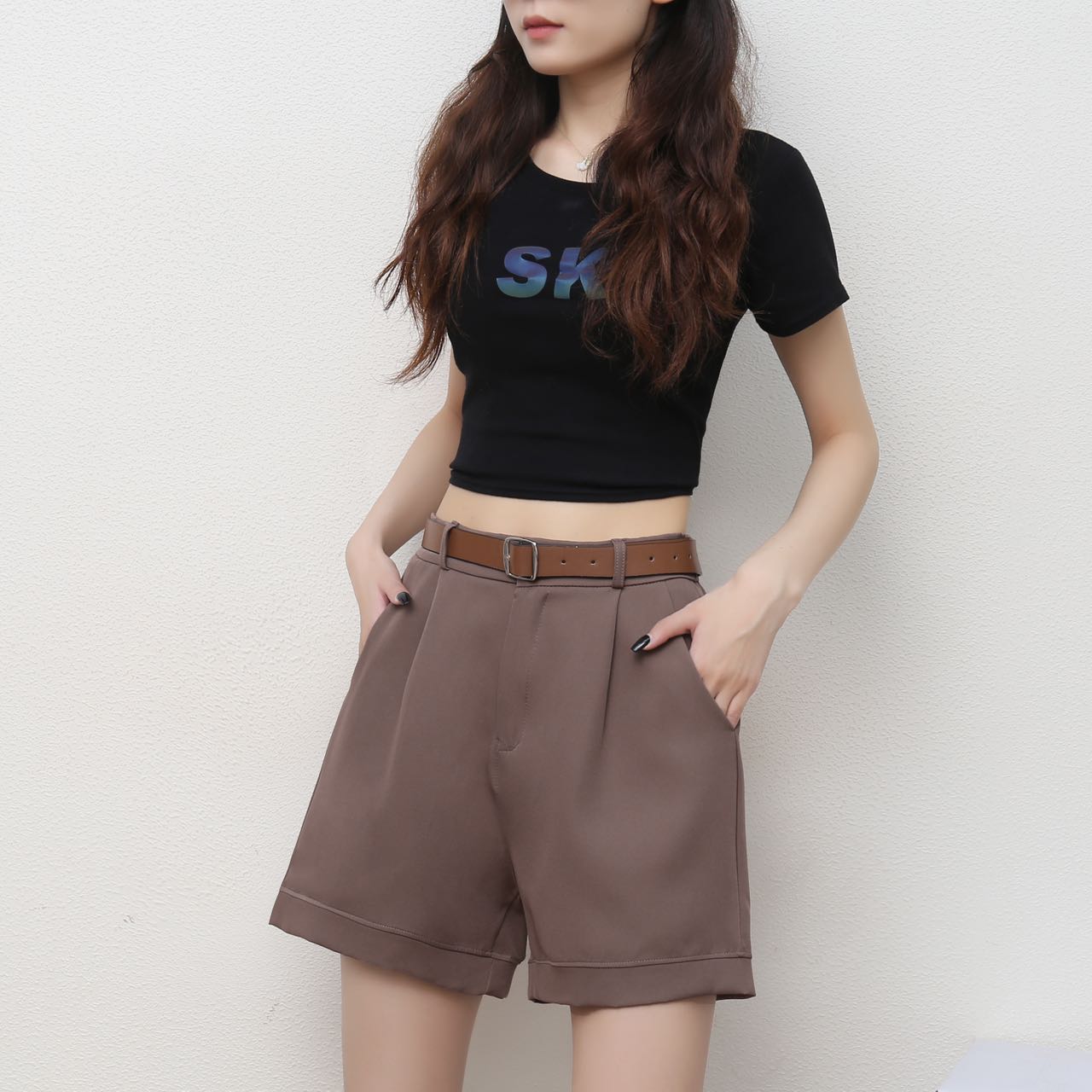 Trouser Shorts For Women with Belt included | Shopee Philippines