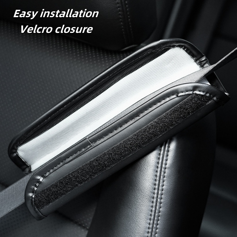 【B1T1】Car PU Leather Safety Belt Shoulder Cover Breathable Protection ...