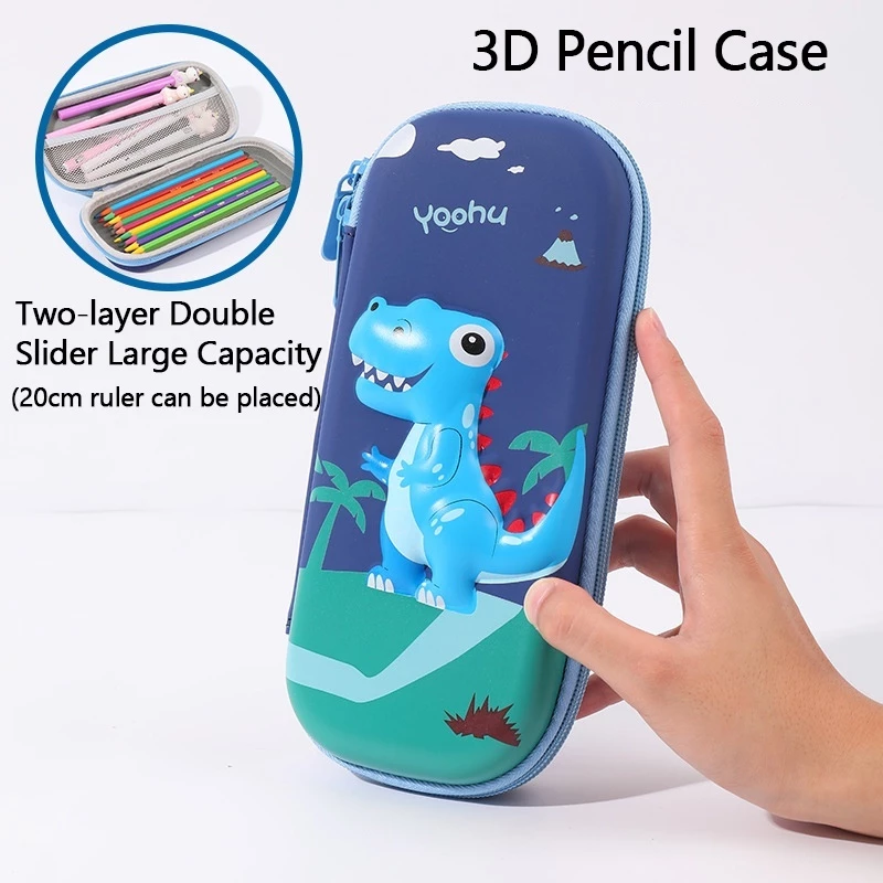 3D Kids Pencil Case Cute Cartoon Design School Supplies Pencil Cases ...