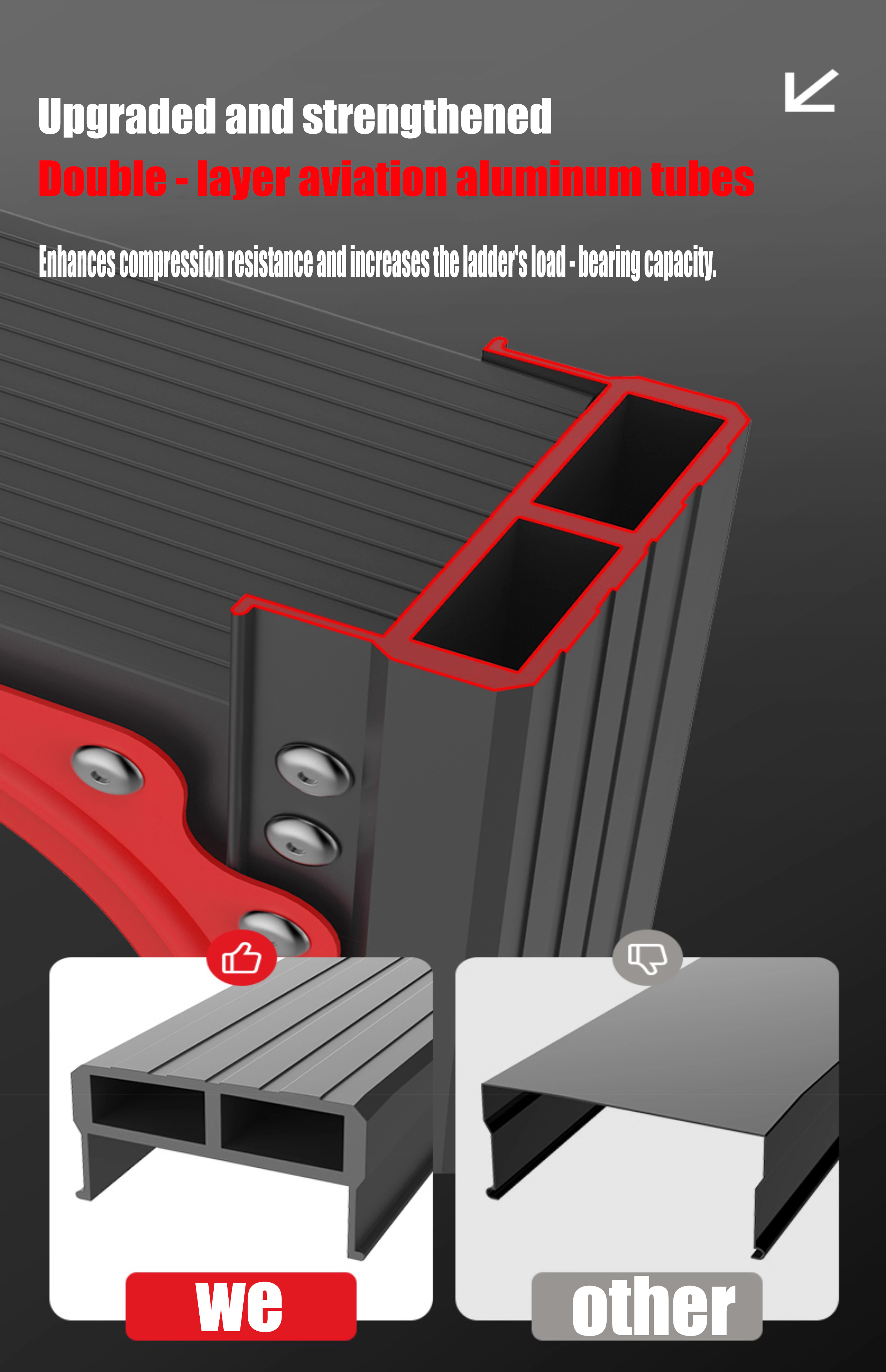Ladder Foldable Carbon alloy Ladder Heavy Duty Thicker Carbon Steel ...