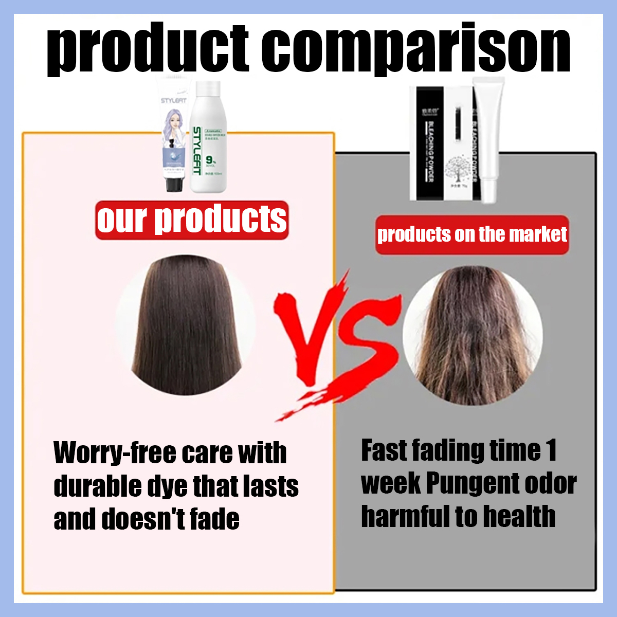 STYLEFIT Hair Color Permanent BLACK (100ml Hair Dye+100ml 0xidizer)Non ...