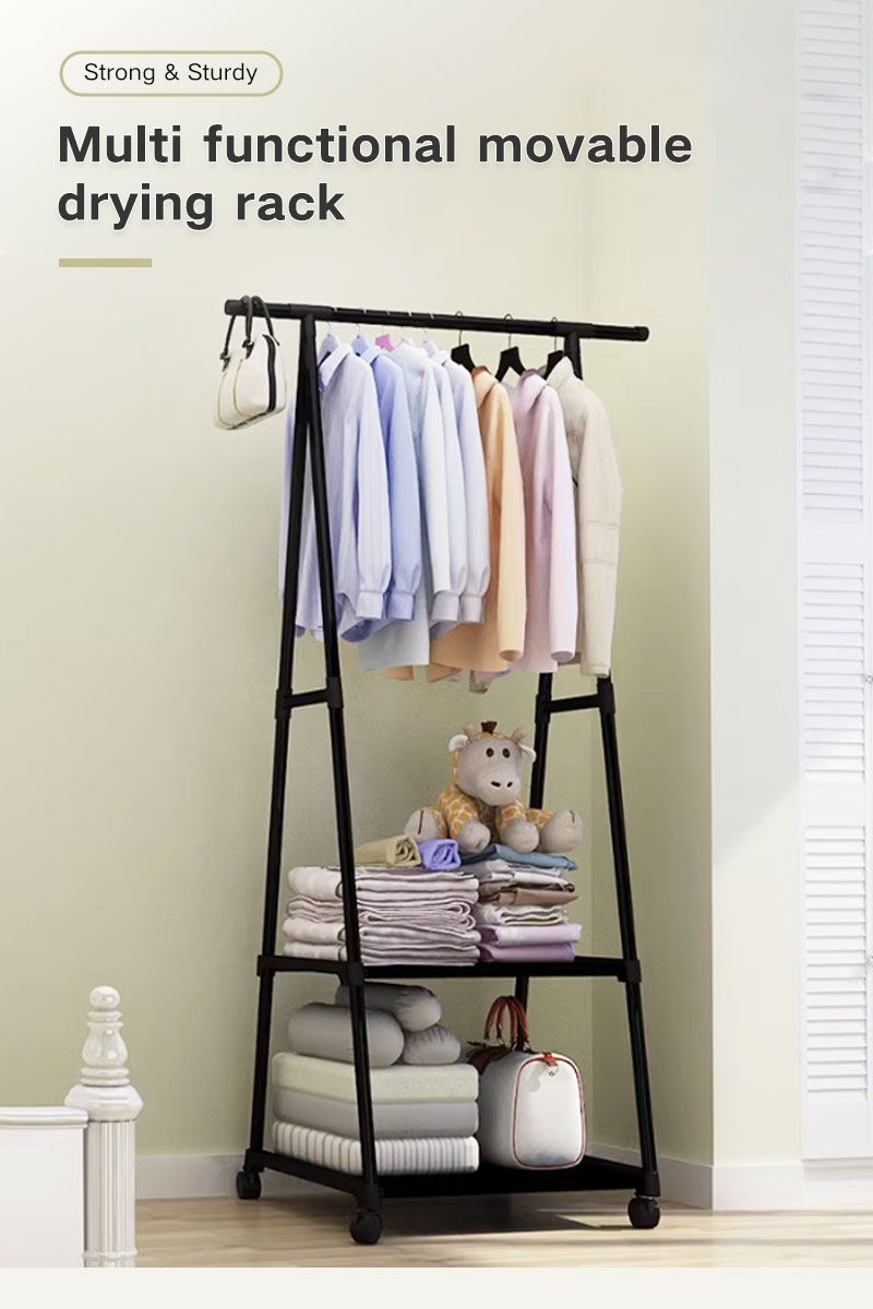 COD Triangle Coat Rack Multi-function Floor Standing Clothes Hanger ...