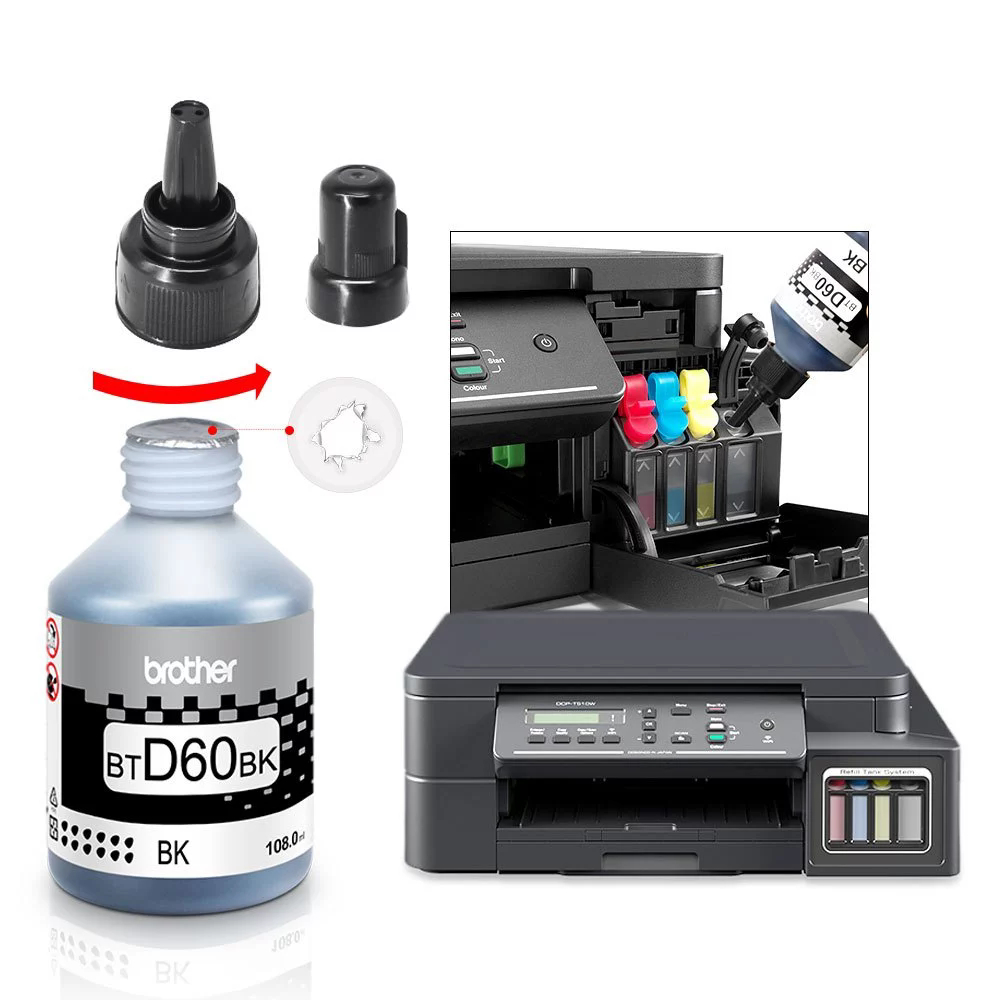 Brother BTD60Bk BT5000 BT6000 Genuine Ink Bottle BT6000bk BTD60 ...