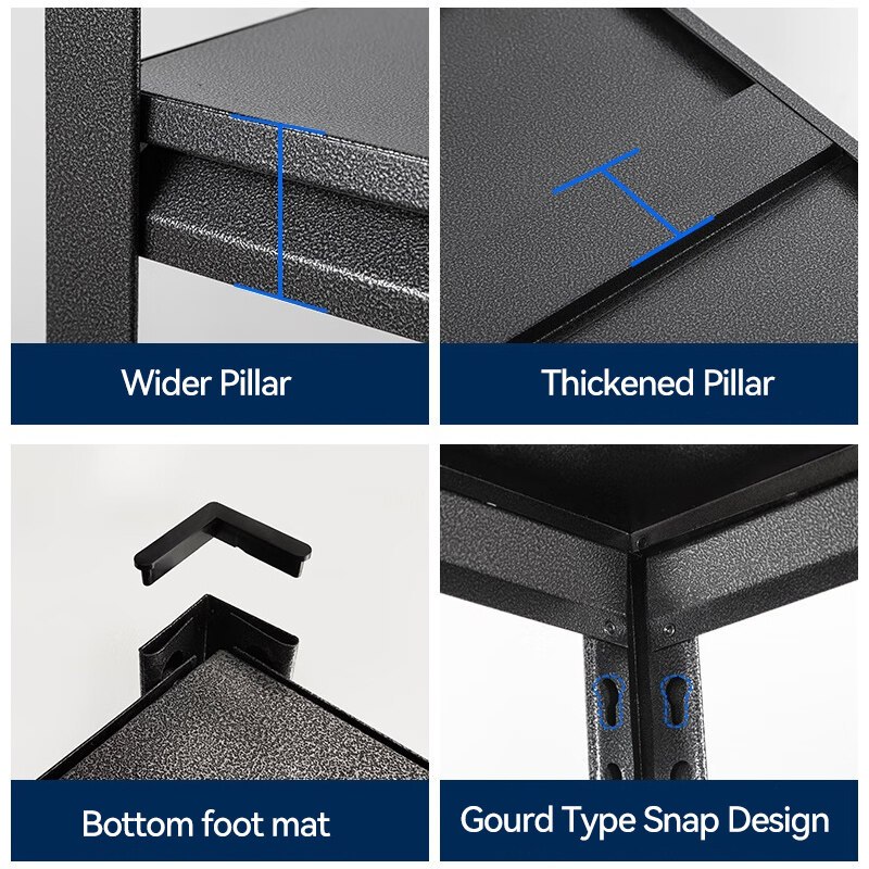 【100% Metal】3/4/5/6 Layer Metal Rack Steel Boltless Shelf Rack Heavy ...